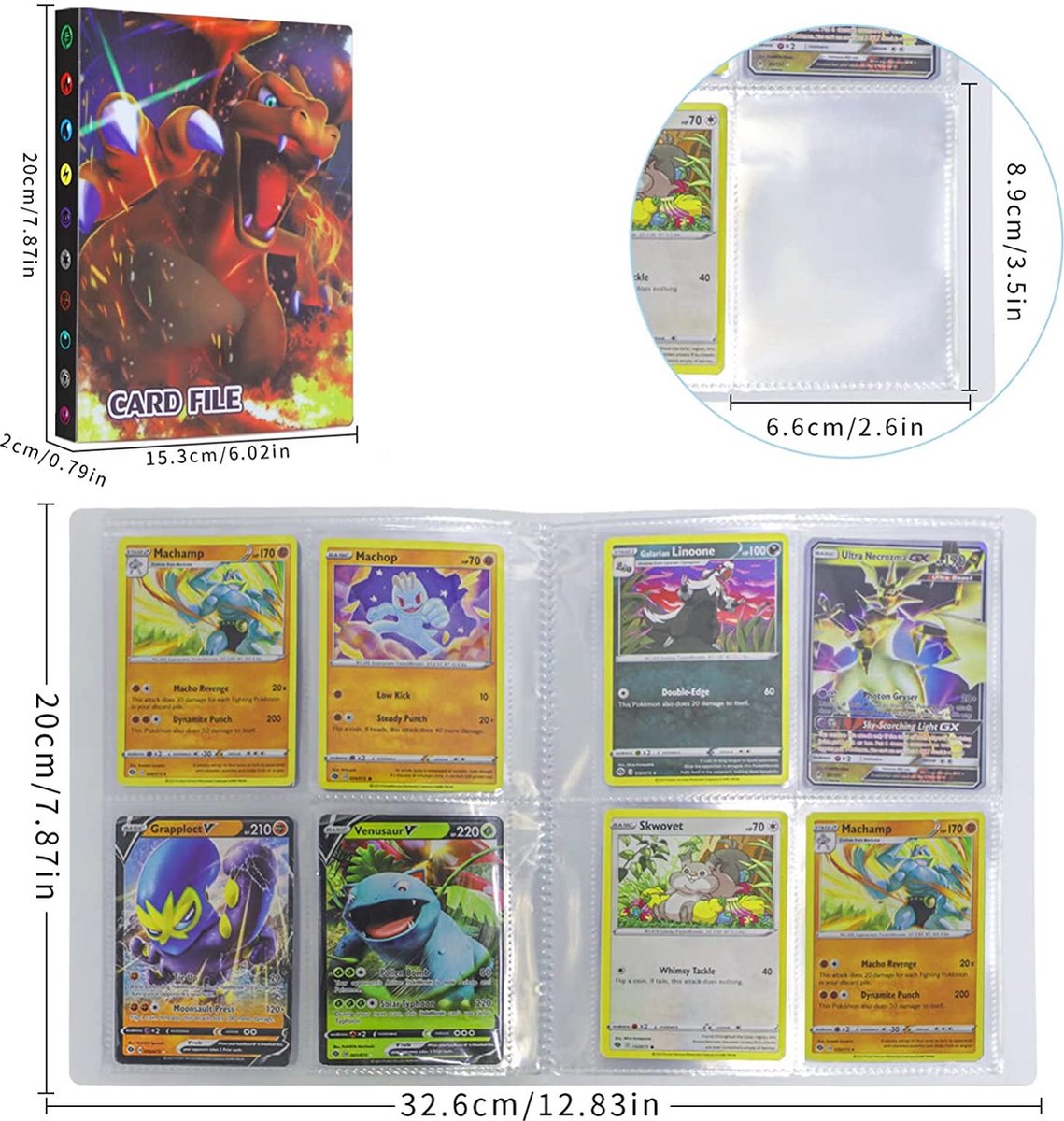 Album de collection pour cartes Pokémon - Pochette de cartes - Pochette ...