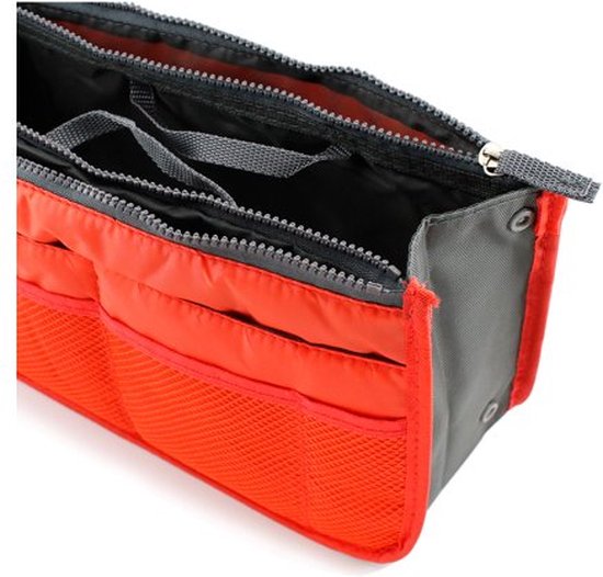 Handtas Organizer - 12 vakken en ritssluiting - Grote Tas organizer ...