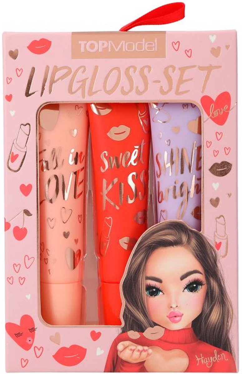 Depesche TOPModel Lip Gloss Set lipgloss 8 ml pink, red and purple ...