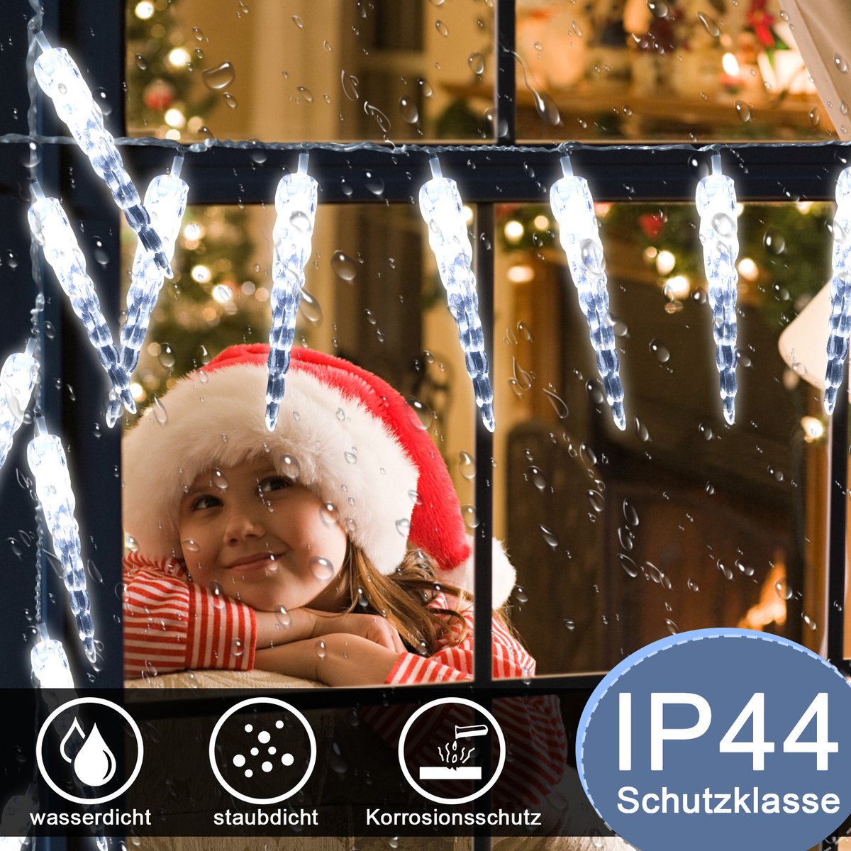 40 led verlichting ijspegels Koud wit - 10cm | bol.com