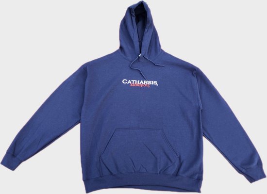 Catharsis Baggy Blue Hoodie with Greek embroidery | bol.com