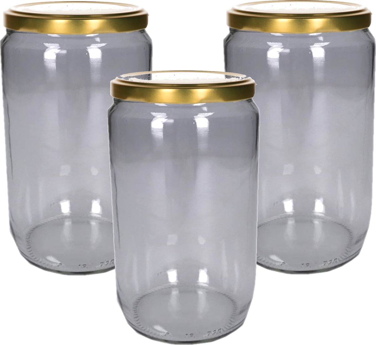 Set van 10x stuks weckpotten/inmaakpotten/jampotten met schroefdeksel ...