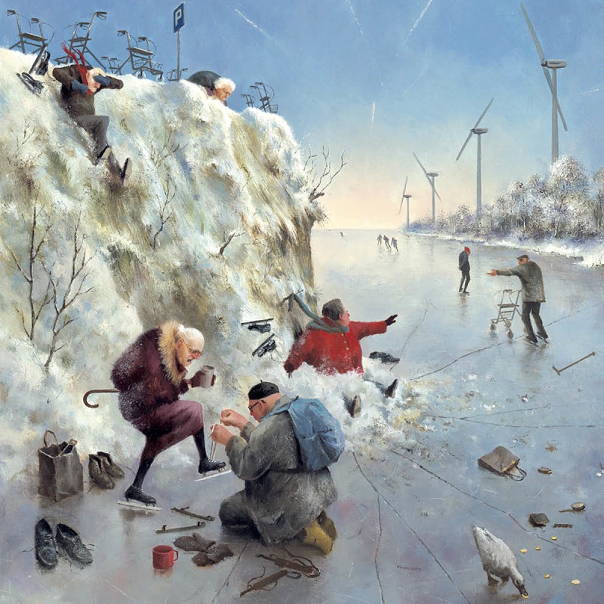 Art Revisited Kerstkaart Marius van Dokkum - 5 x kerstkliekjes + 5 x ...