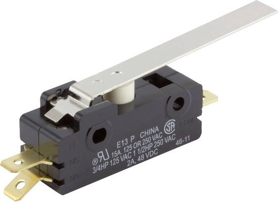 ZF Microschakelaar E13-00H 250 V/AC 15 A 1x aan/(aan) Moment 1 stuk(s) | bol