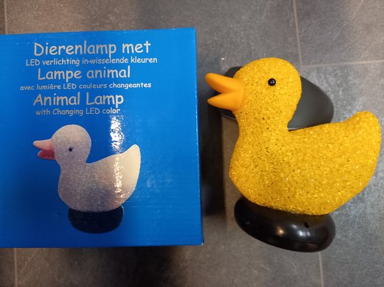 Gele Eend lamp met LED Verlichting in verschillende kleuren | bol