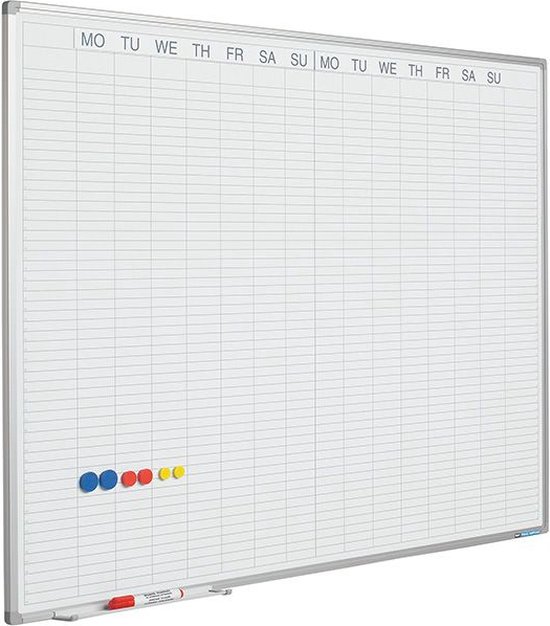Whiteboard PRO - Geëmailleerd staal - Weekplanner - Maandplanner ...