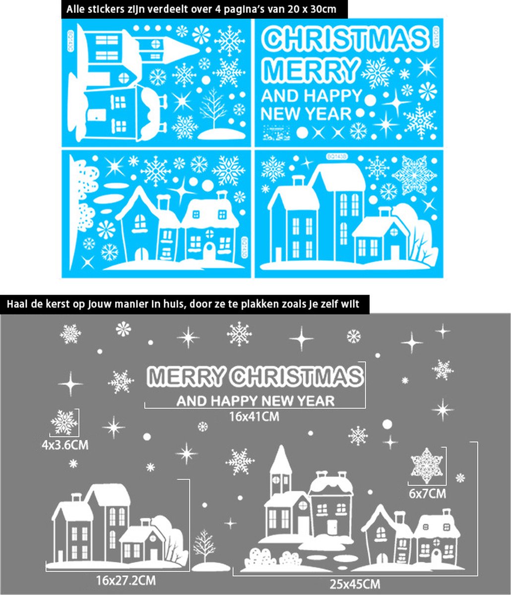 Kerst Raamstickers Kerst Stickers Kerst Raamdecoratie Sticker ...