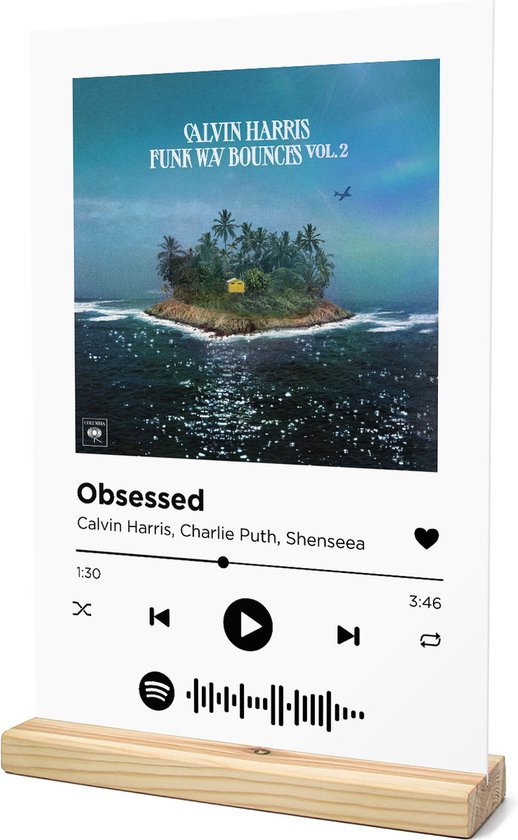 Songr Spotify Plaat - Obsessed - Calvin Harris, Charlie Puth, Shenseea ...