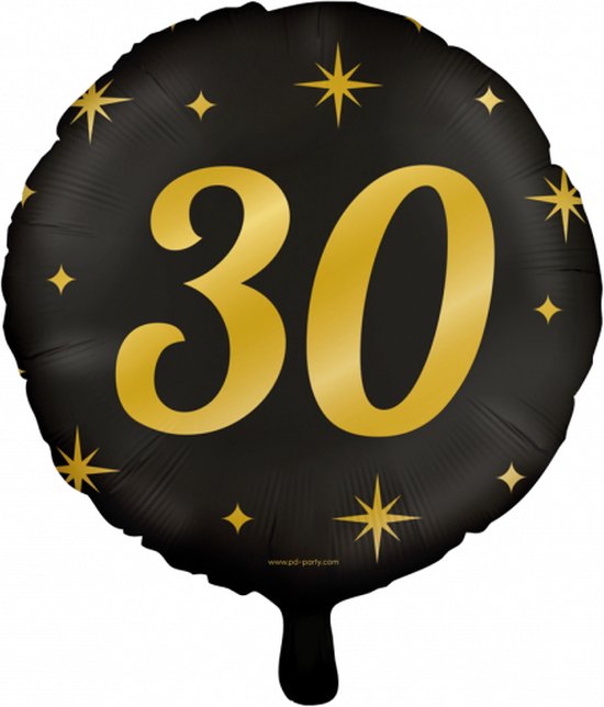 Helium Ballon 30 jaar Classy 45cm | per stuk | bol.com