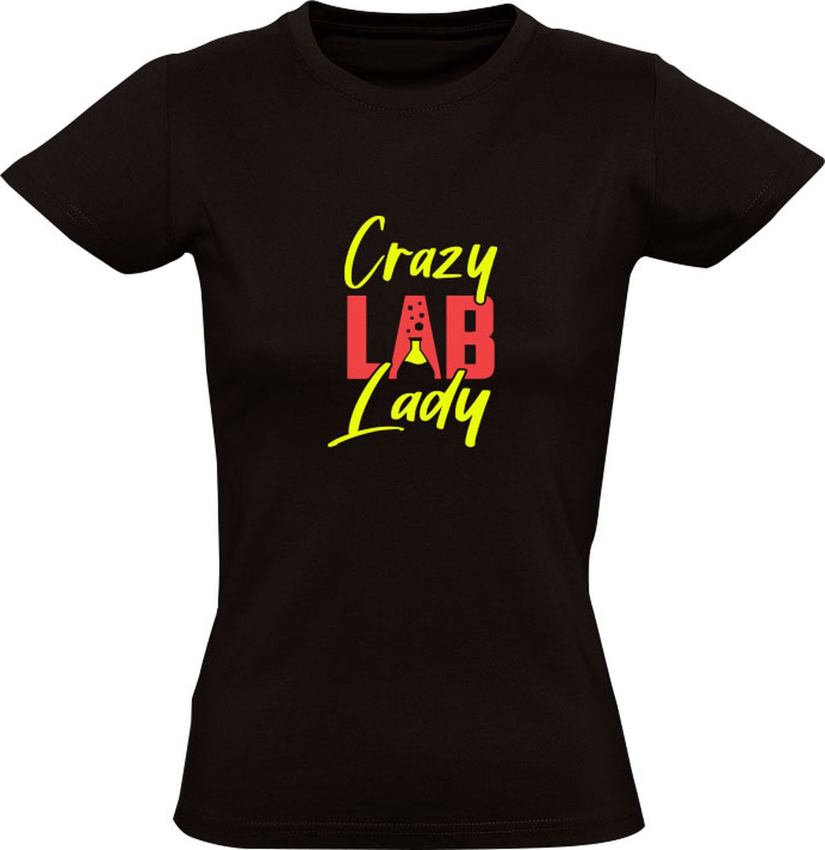 Crazy Lab Lady Dames T-shirt | Laboratorium | Analist | Wetenschapelijk ...