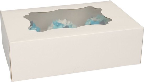 Cupcake - Muffin Doos 6 wit. Tasty Me. | bol.com