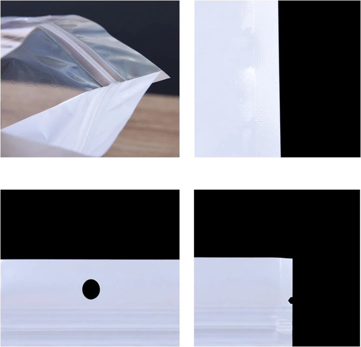 Premium Gripzakjes 100 stuks 55mm x 65mm Sealbag ziplock zakjes - self ...