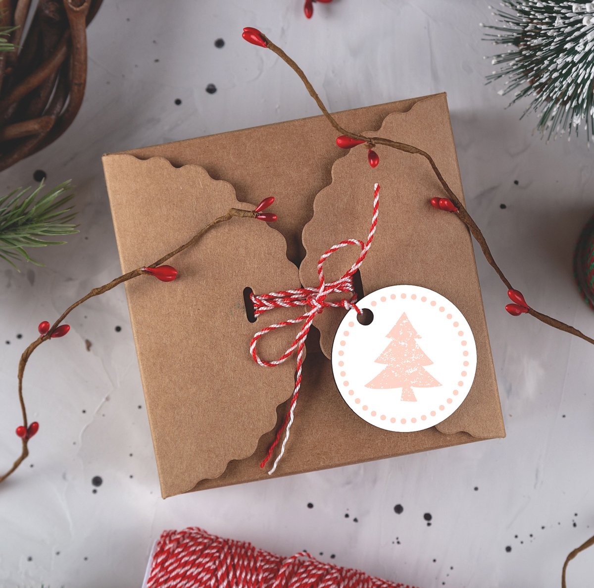 Kerst Sluitzegels - 15 Mooie Cadeau Stickers Kerstmis Roze ...