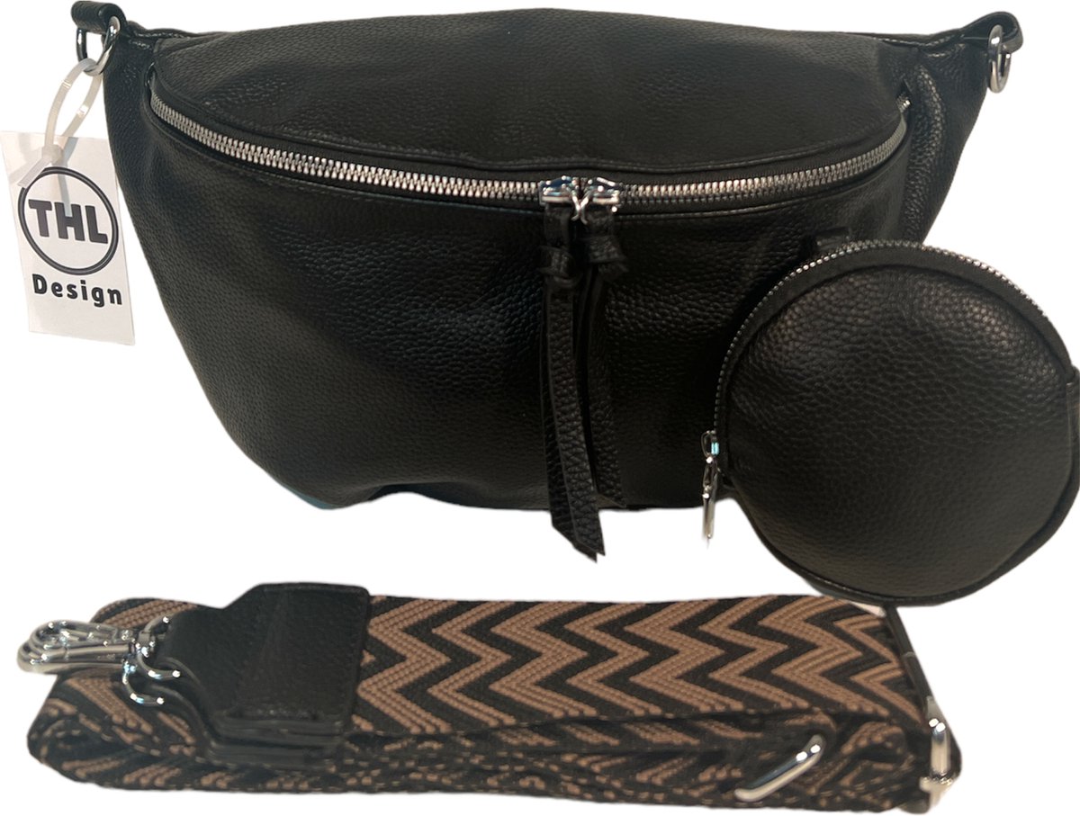 THL Design - Leren Crossbody Tas - Dames Schoudertas - Crossbodytas ...