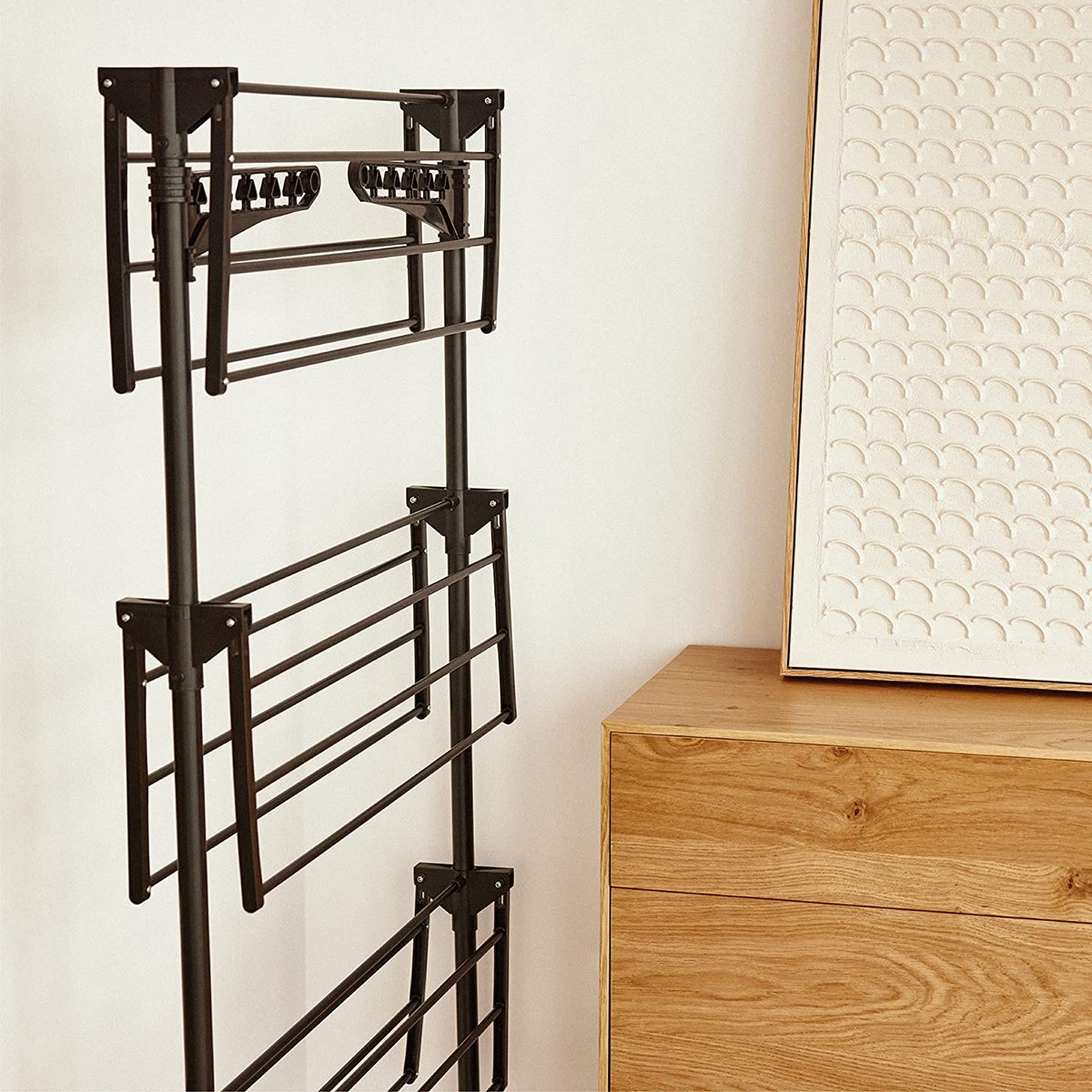 Newlux wasrek, verticaal, opvouwbaar, XXL Fold Care V60, zwart met ...