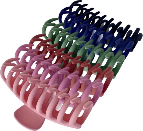 Haarklem - Groot - 6 Stuks - Pastelkleuren - Voor Dik Haar - Acrylic ...