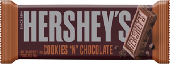 Hershey's Cookies&Choco reep - 24 x 40g doos | bol.com