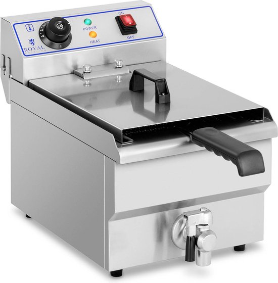 Royal Catering Elektrische friteuse - 10 liter - 3200W - Aftapkraan ...