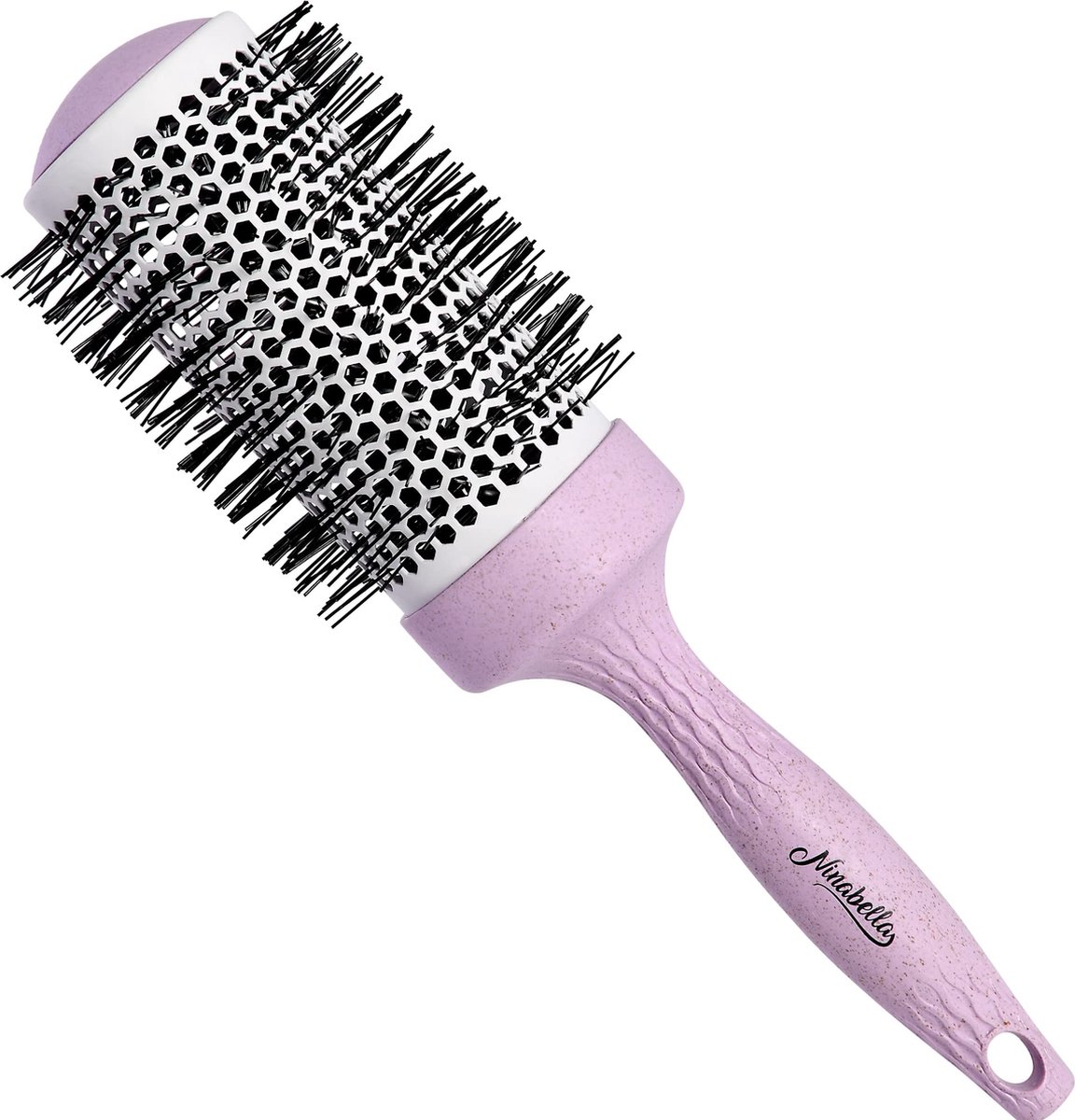 Ninabella Organische Ronde Haarborstel - 52mm Föhn- en Krullende Haarborstel voor... | bol.com