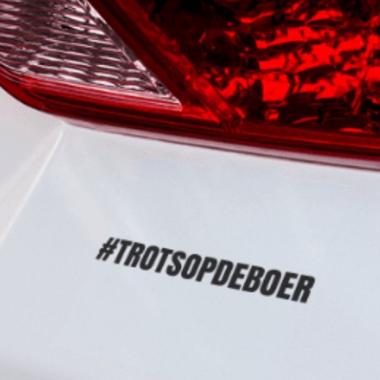 Trots op de boer auto sticker 2 stuks #trotsopdebeboer (3x15cm) (zwart ...