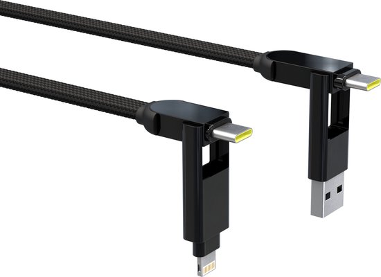 Rolling Square inCharge XL 6-in-1 Snellaadkabel 30 cm - USB-C, Micro ...