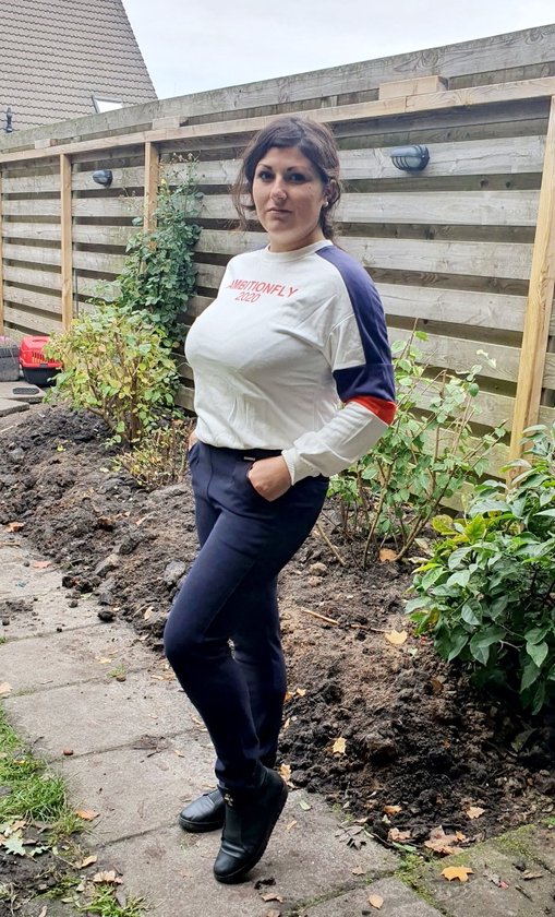 Dames sportpak set van broek en sweater- zijzakken - thuispak ...