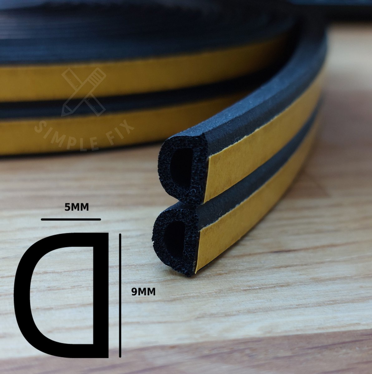 Simple Fix Tochtstrip -7.5M x 9MM - Tochtstrips voor deuren ...