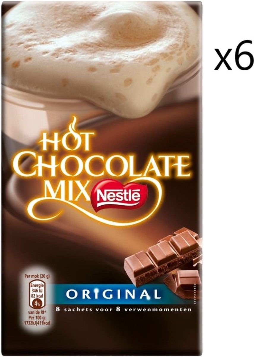 Nestlé - Hot Chocolate Mix - 6 doosjes à 8 sticks | bol.com