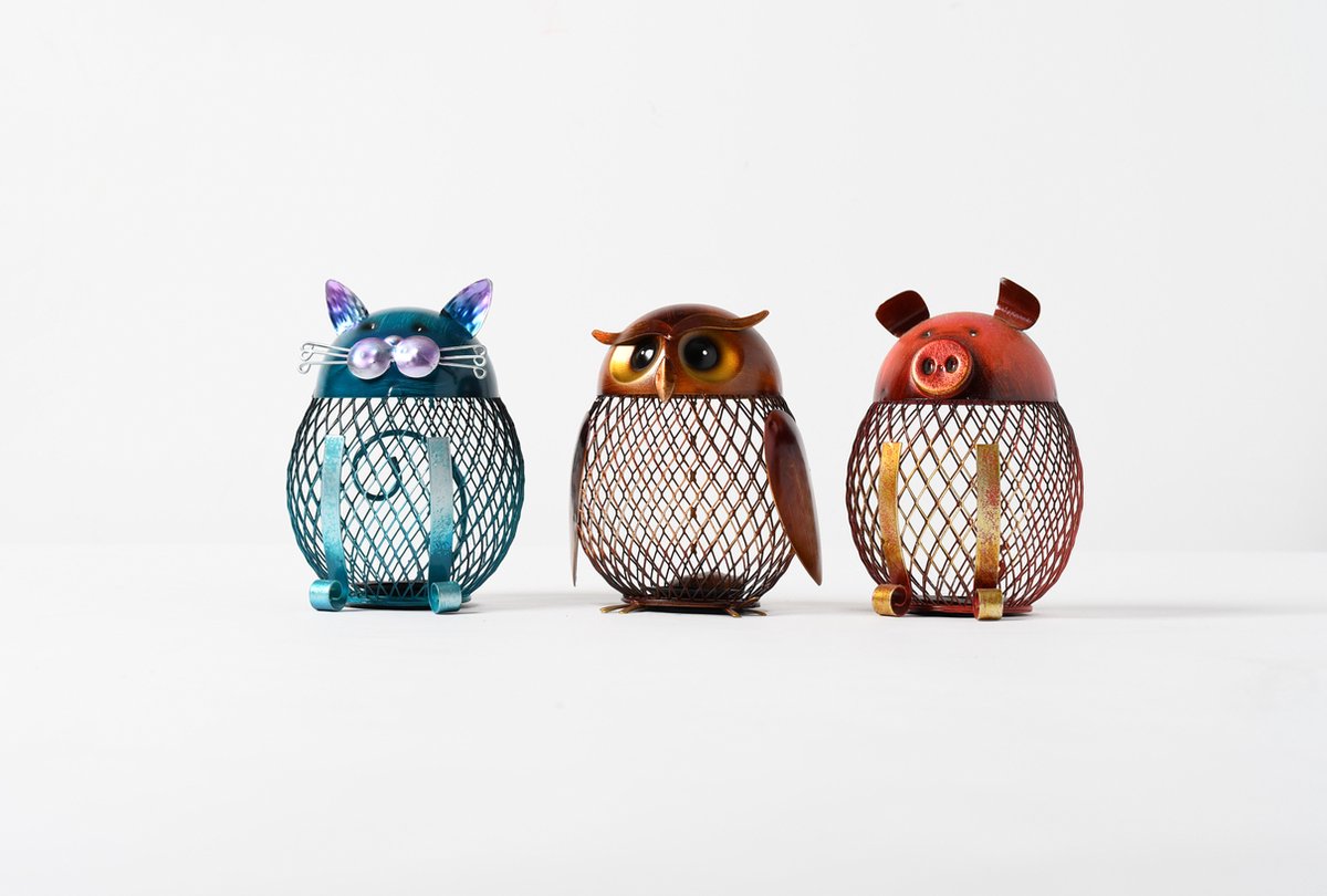 Spaarpot kind jongen - meisje – Volwassenen houten spaarvarken – 15 cm ...