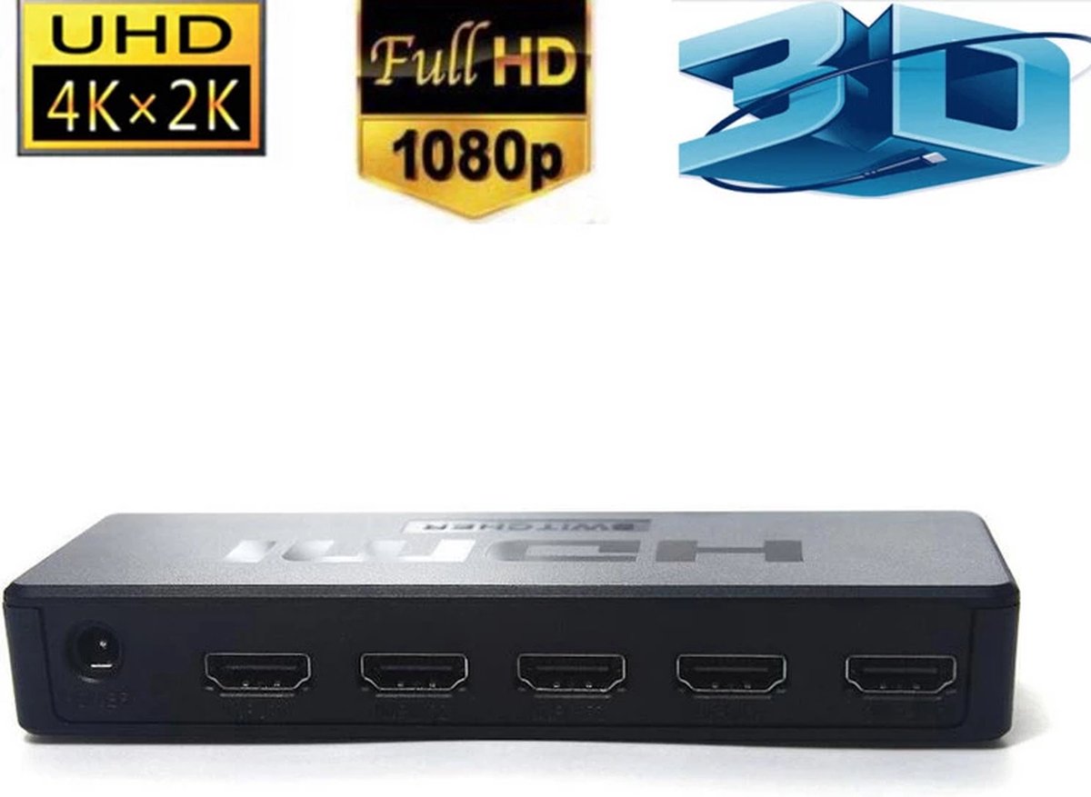 Igoods HDMI Splitter 1x4 - HDMI Adapter - Switch - 4 HDMI Poorten | bol.com