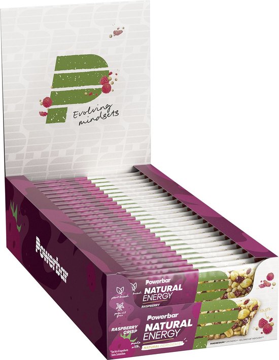 Powerbar Natural Energy Bar + Magnesium (24x40g) Raspberry Crisp ...
