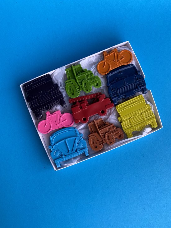 The Crayon Bug – Vervoer thema – Waskrijt – Handmade – Kleurrijk – 9 ...