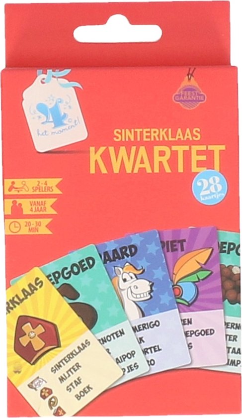 Sinterklaas Kwartet - Sinterklaas Kaartspel - 2 tot 4 spelers - 28 ...