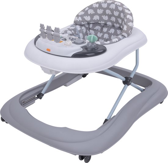 BabyDan Baby Loopstoel Grijs met Speelplateau | bol.com