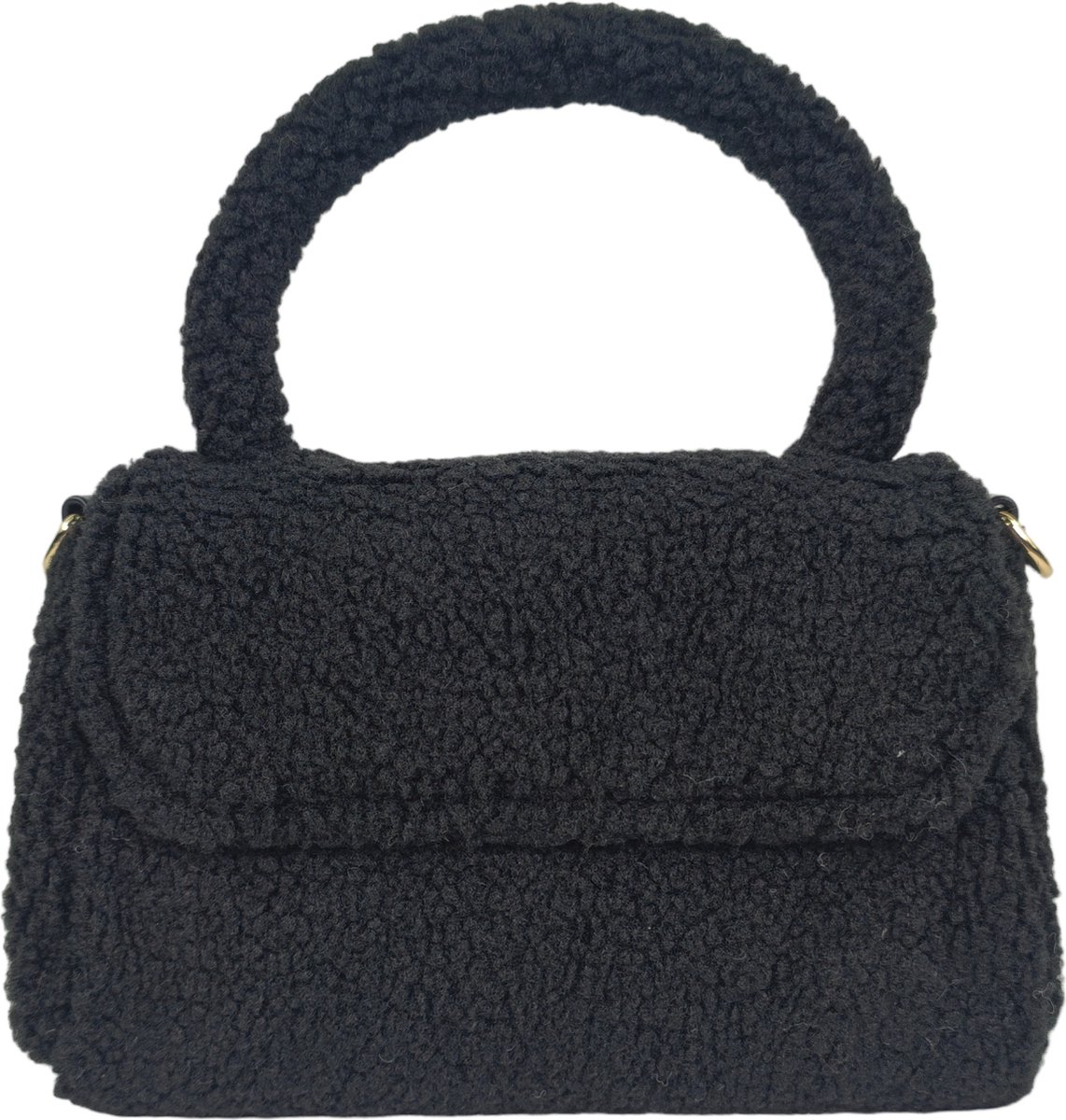 Qischa® mini handtasje/crossbody - TEDDY - zwart | bol.com