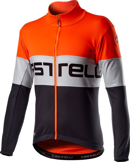 Castelli Prologo Jacket - Orange Silver Gray | bol