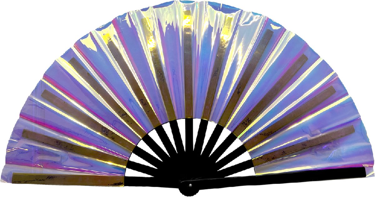 XL festival waaier - Handwaaier - Spaanse waaier - Met holografisch ...