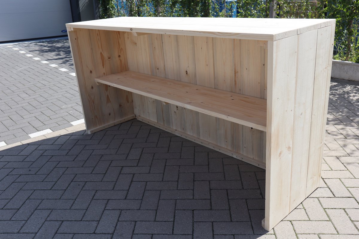 Balie “Roma Luxe” van nieuw steigerhout – Steigerhouten bar – Toog van ...