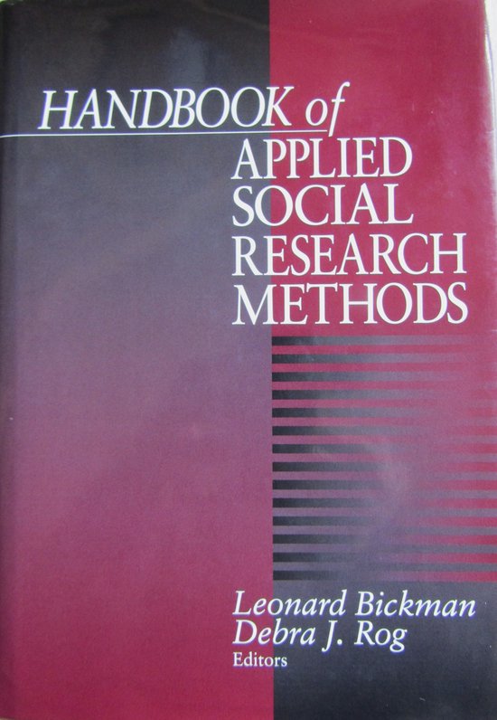 Handbook of Applied Social Research Methods, Leonard Bickman ...