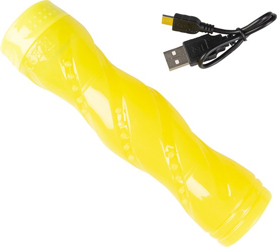 Led play stick usb 17x4x4cm geel | bol