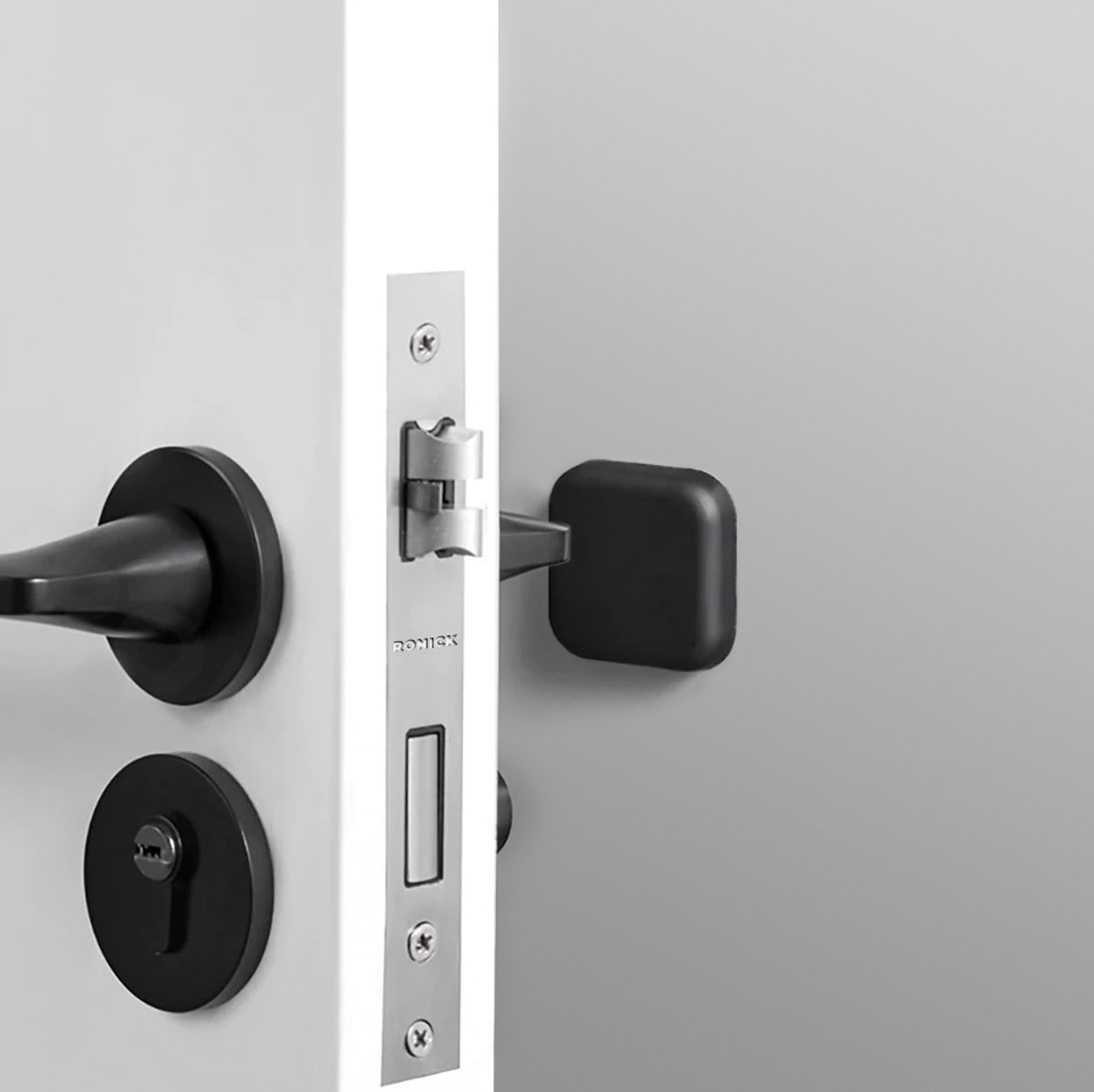 Ronick Deurstopper | Deurbuffer | Zelfklevend | Zwart | bol.com