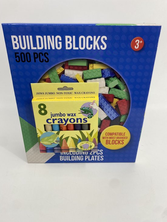 Universele lego Bouwstenen 500 stuks. Standaard geleverd met 8 stuks ...