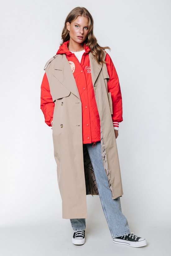 Colourful Rebel Yentl Jas Beige Dames - Polyester - XL | bol.com