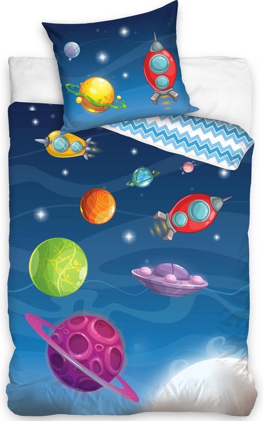 Peuter dekbedovertrek | Planeten | Ruimte | Rakket | The Sky is the ...