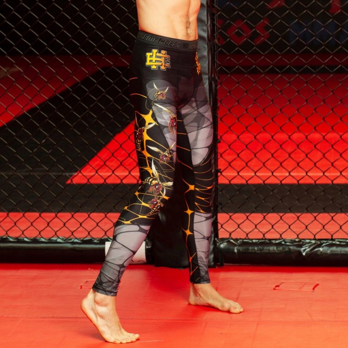 Extreme Hobby - Hornet -Grappling tights - MMA/BJJ Leggings - Zwart ...