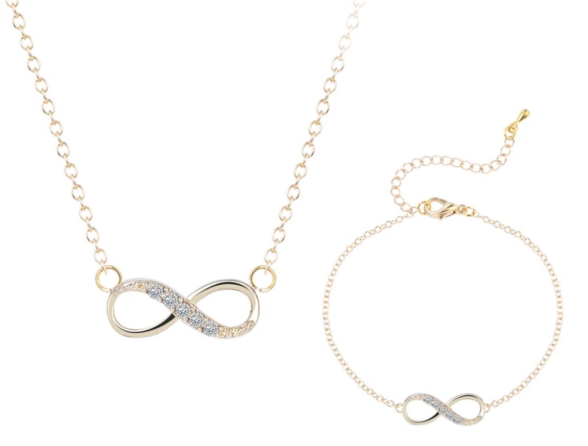 Ketting dames | armband dames | sieradenset dames | infinity ketting ...