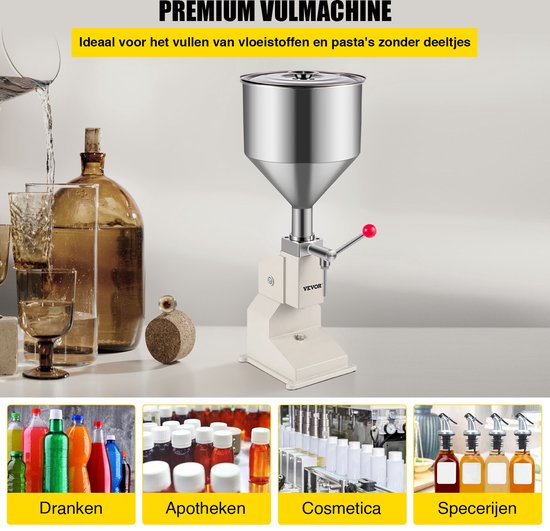 Amenzo© Vloeistof Vulmachine - Pneumatische Flessenvuller - Accuraat ...