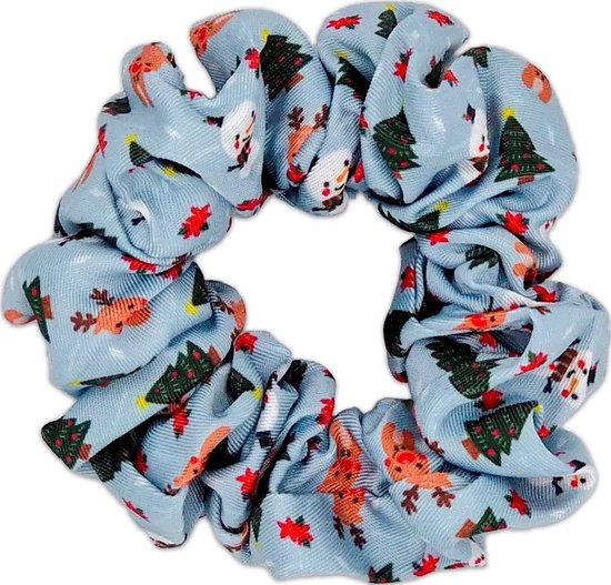 Snuggle Season - Scrunchie - Haarelastiek - Blauw - Kerst - Rendier ...
