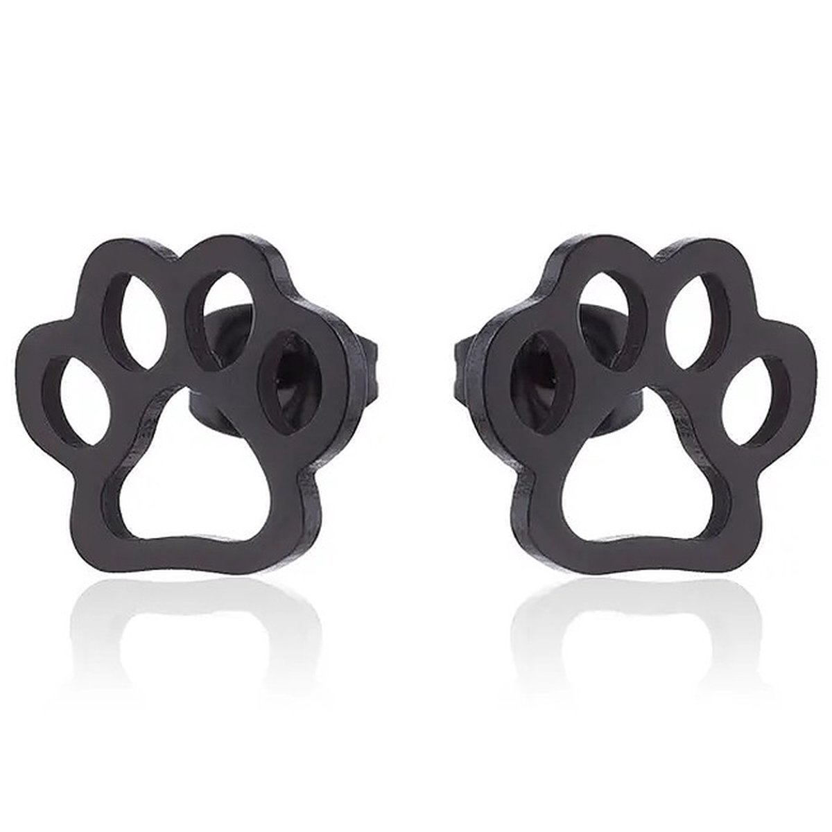 oorbellen open honden / katten pootjes zwart | bol.com
