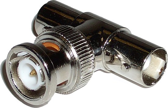 BeMatik - T-connector van 1 BNC mannelijk naar 2 BNC vrouwelijk | bol.com